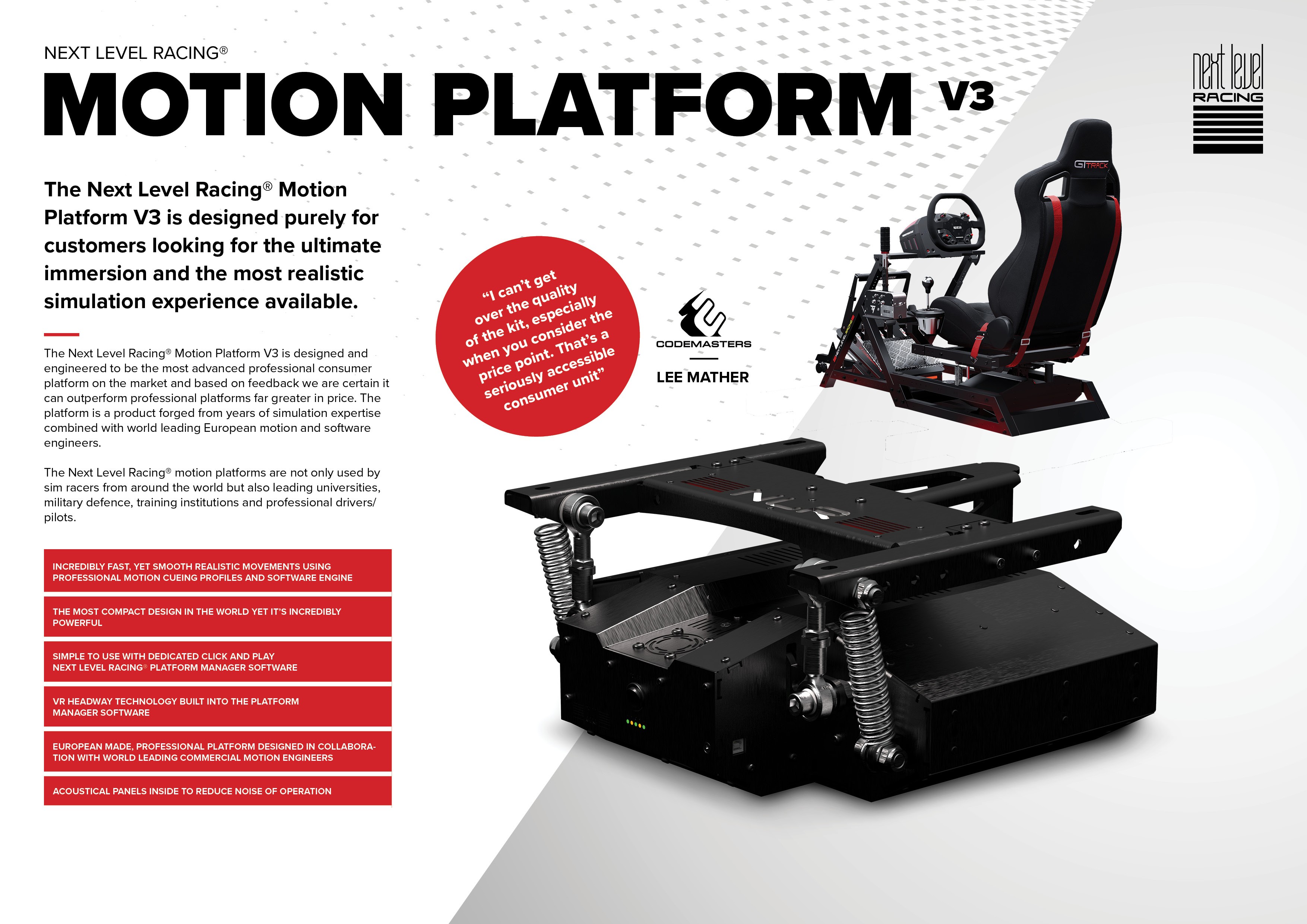 Plateforme de simulation Next Level Motion Platform v3