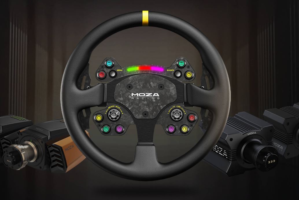Moza Racing RS V2 Steering Wheel, version cuir - Volant SimRacing